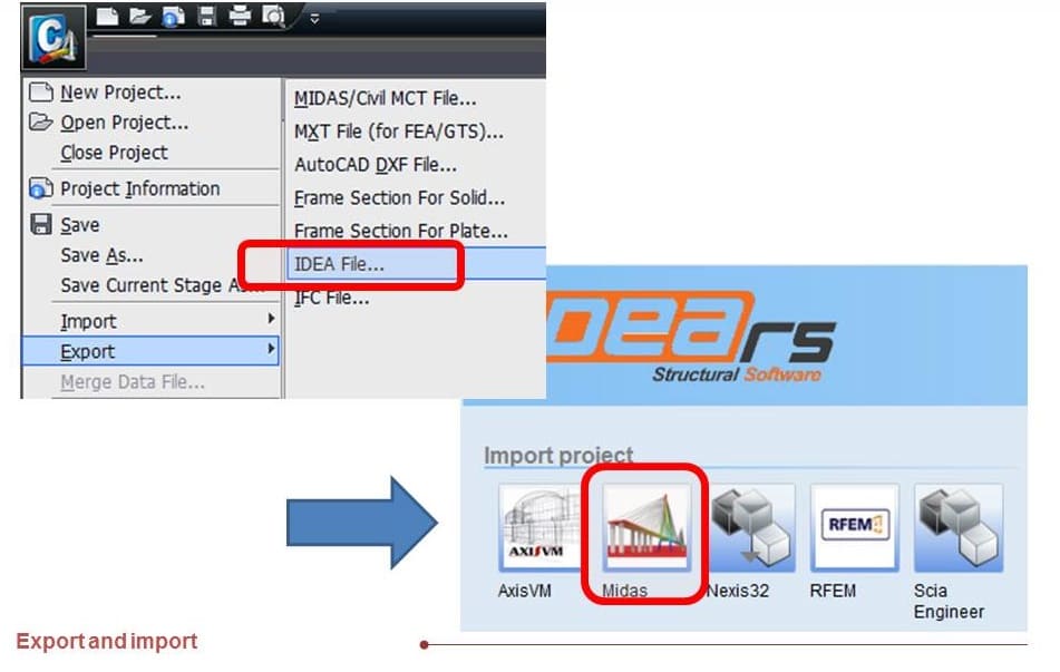 MIDAS Gen - Collegamento BIM con MIDAS Gen
